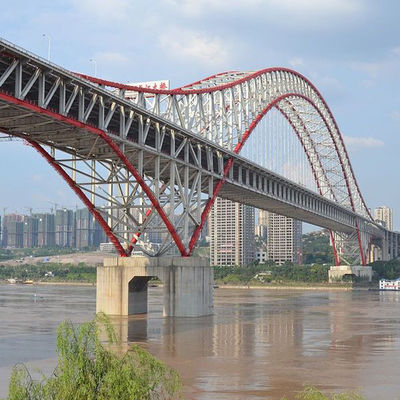 AASHTO Prefab Steel Tubular Truss Arch Bridge Half Through Concrete Filled