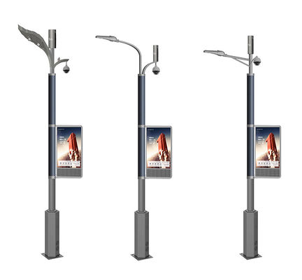 Single Double Arm Street Light Pole Electrical Galvanised Gi 20 Foot 30 ...