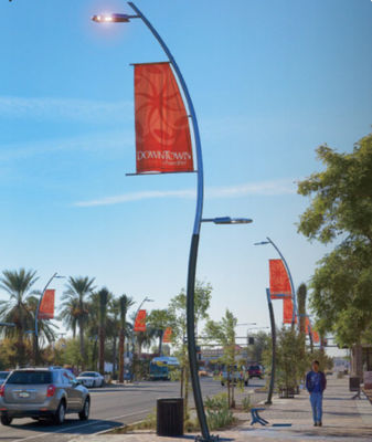 Single Double Arm Street Light Pole Electrical Galvanised Gi 20 Foot 30 ...