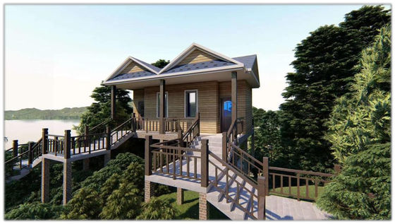 Cold Formed Light Steel Villa House Lightweight Steel Roof Structures ...