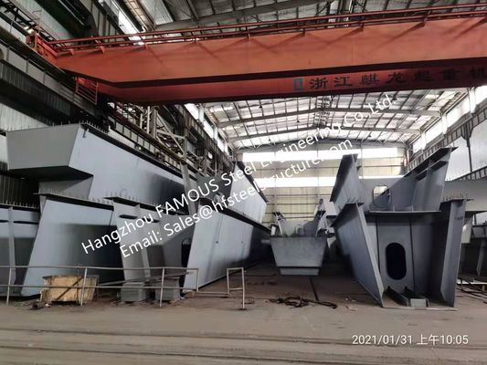 Pre-Engineered Box Steel Girder Bridge Two Cell Box Tubular