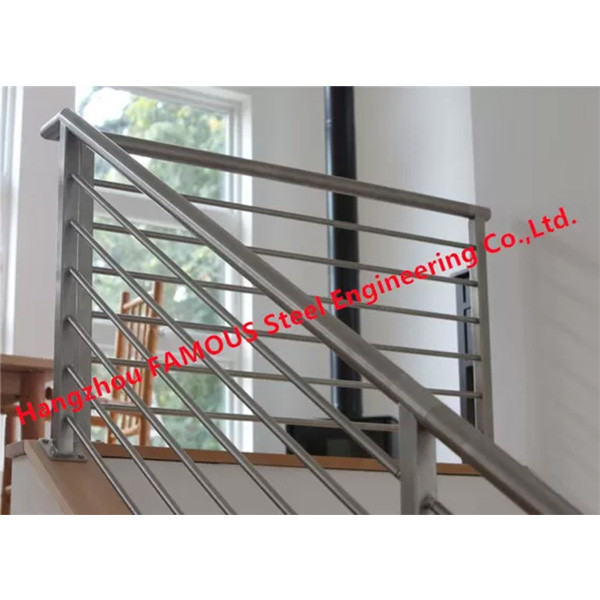 Smooth 800mm Stainless Steel Stair Handrail Anti Corrosion Round Or ...