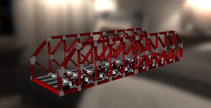 Arch Prefabricated Steel Truss Bridge Design Portable Multi Trusses