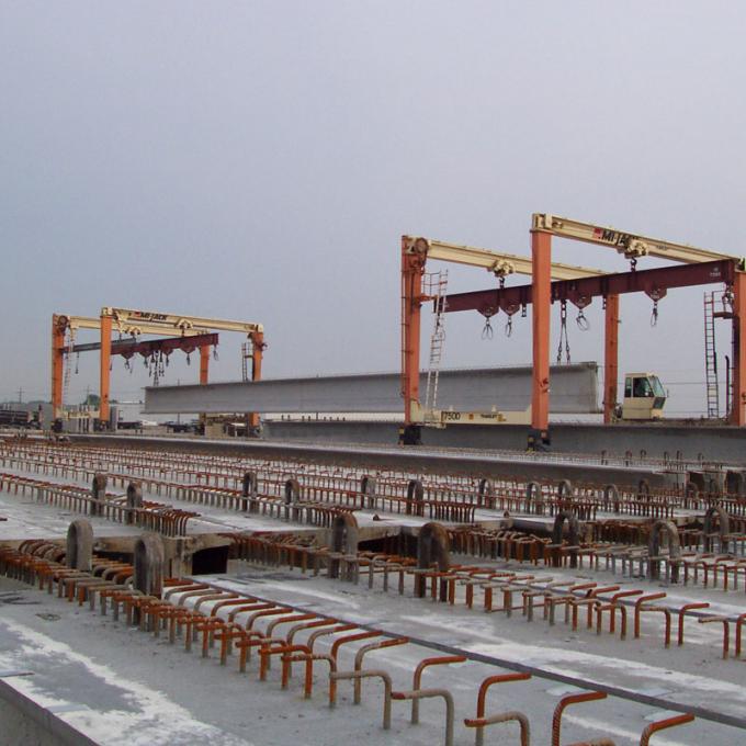 Steel Through Bow String Steel Girder Bridge Fabrication Tub H Welded