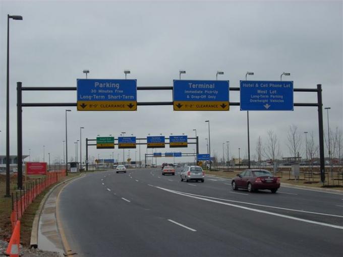 Two Chord Overhead Sign Structures 14 Foot 12 Foot 10 Foot Galvanized ...