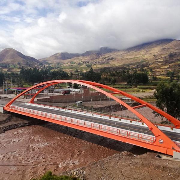 Metal Arch Bridge System Tied Steel Bowstring Arch Girder Hot Dip ...