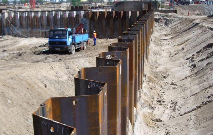 Hat-Type Sheet Piling Adopted for Construction of Retaining wall for ...